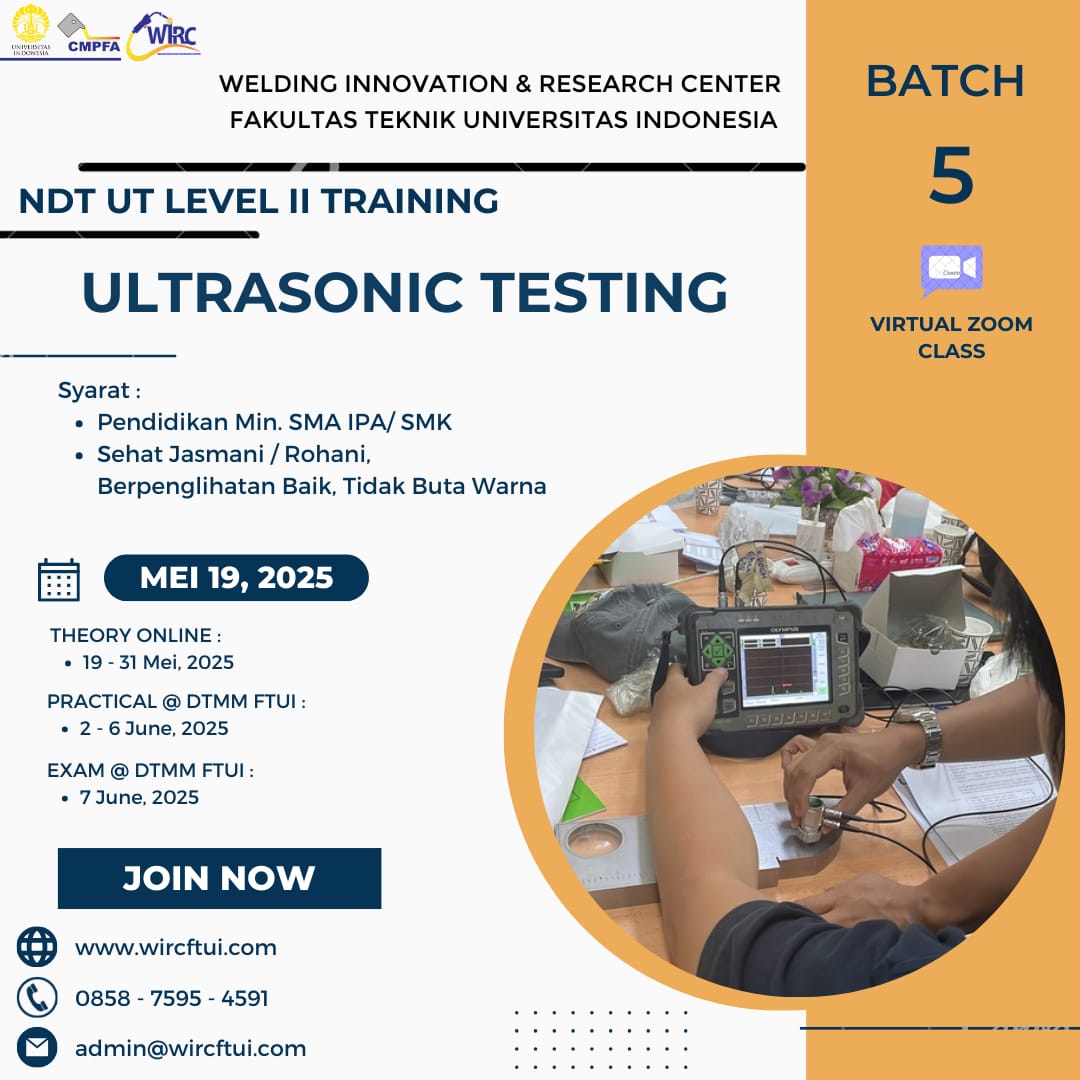 NDT Level 2 - UT - Batch #5 | WIRC - FTUI